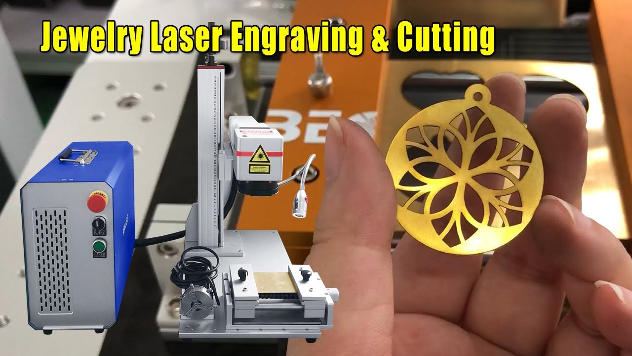50W fiber laser engraving and cutting machine for jewellery gold silver ...