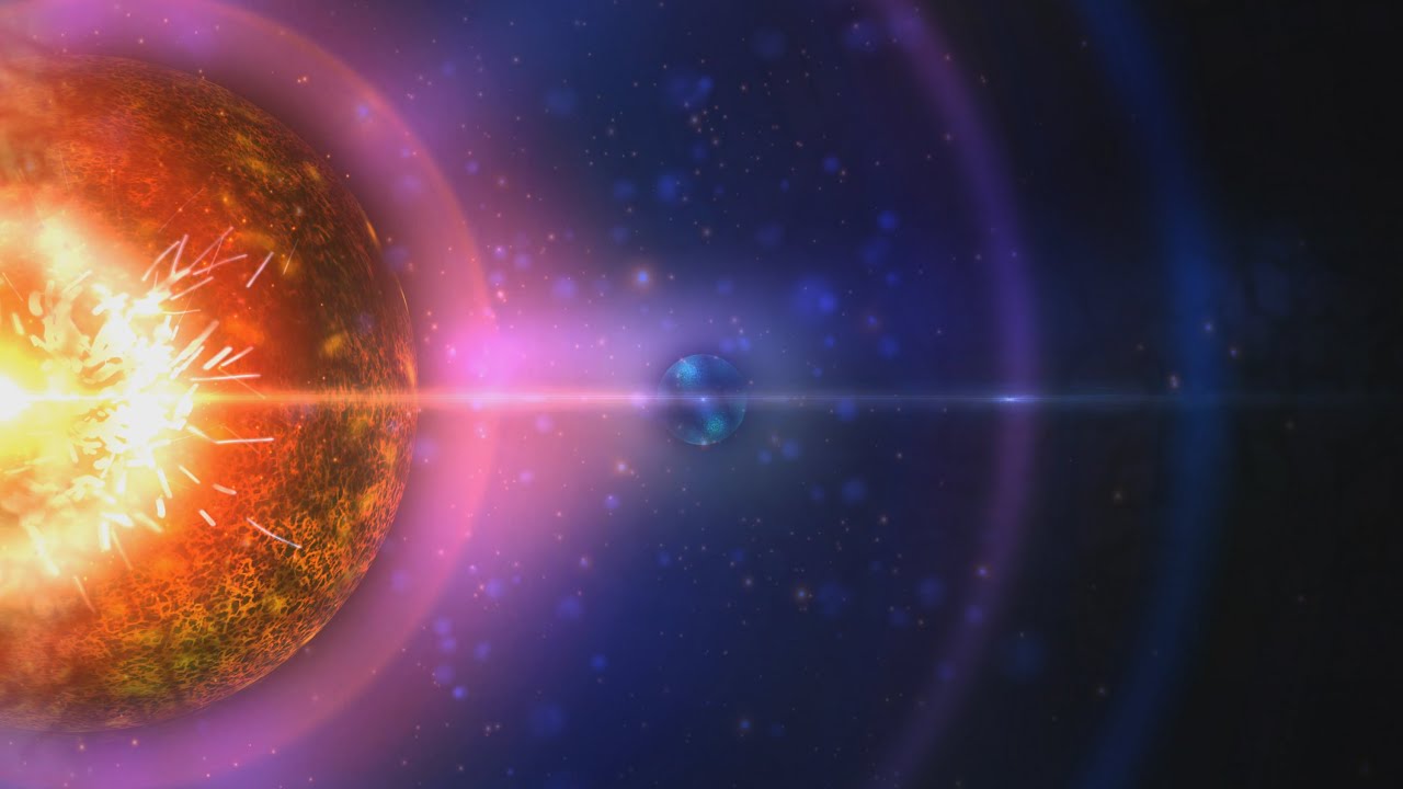 4K Sci-Fi Great Glow Sphere Burst Space Halo 2160p Motion Background ...