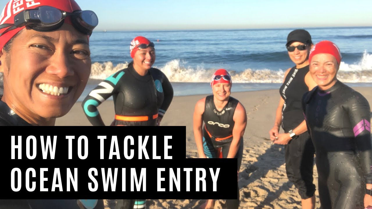 How to tackle Ocean Swim Entry | Training at Dockweiler beach - YouTube