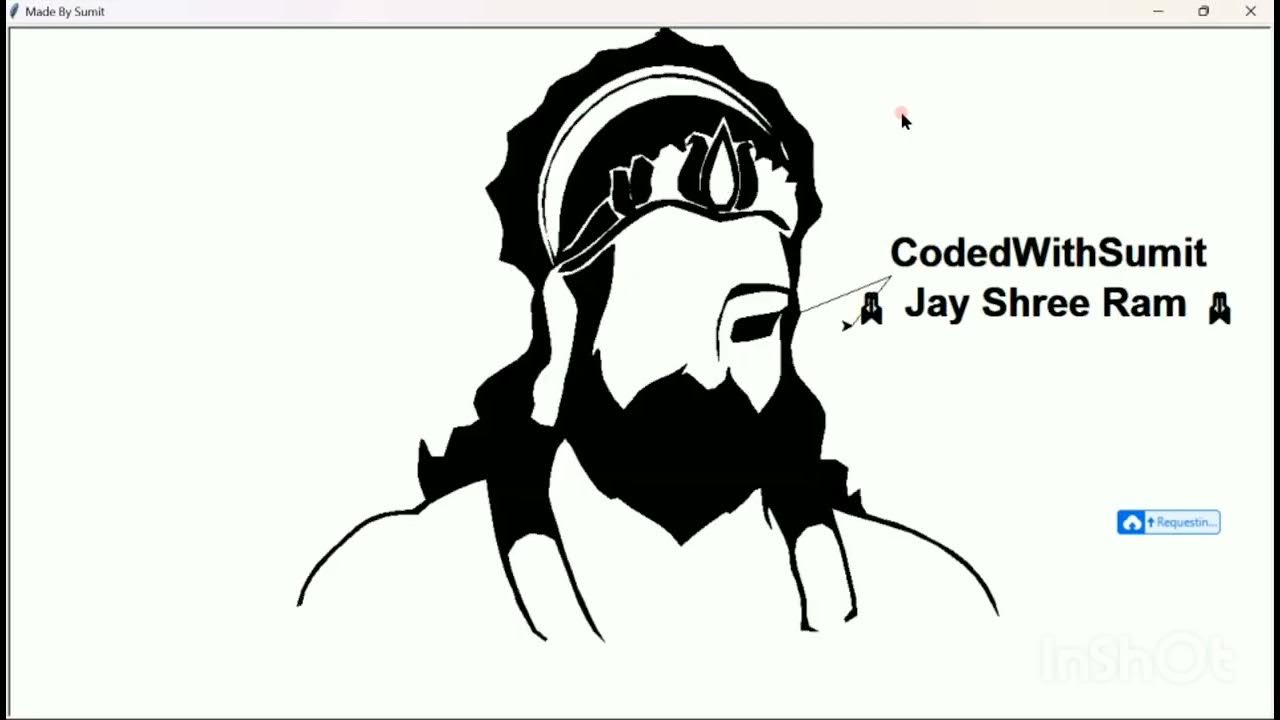 Draw A Hanuman Ji With Python Code Youtube