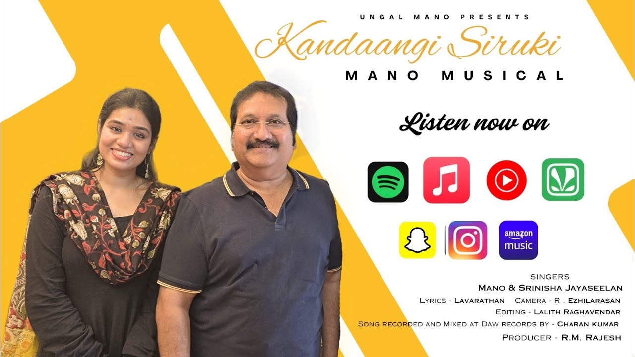 Kandaangi siriki Album Song 1 | Singer Mano | Srinisha | folk song ...