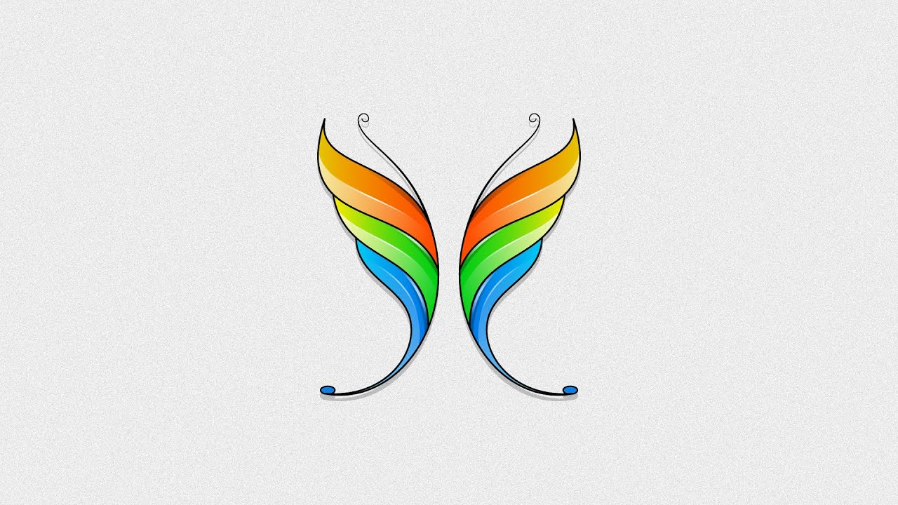 Illustrator Tutorial - Butterfly Vector Illustration - YouTube