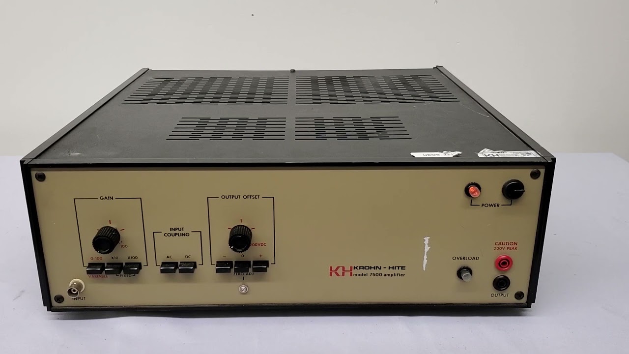Krohn-Hite 7500 Amplifier (A# 58724) - YouTube