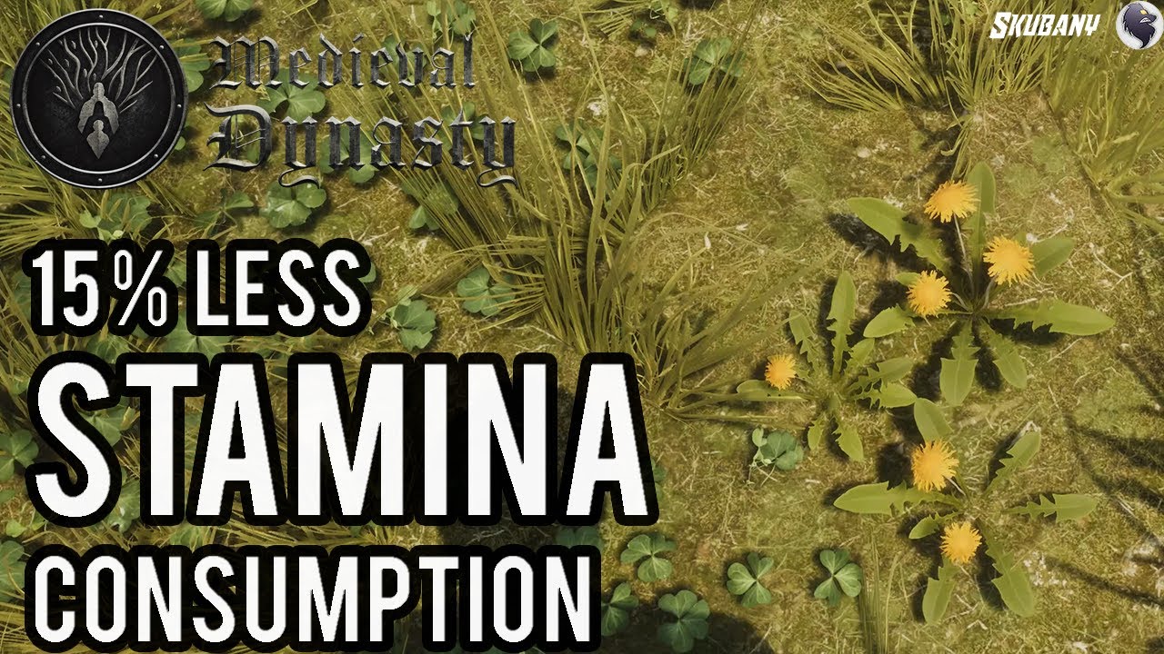 Medieval Dynasty : 15 % Less Stamina Consumption Dandelion Guide - YouTube