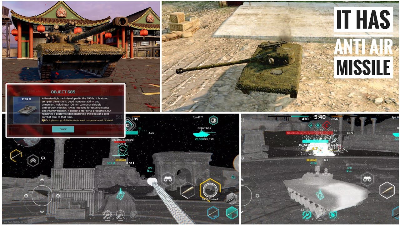 MWT Tank Battles Object 685 is good tank killer and has anti air ...