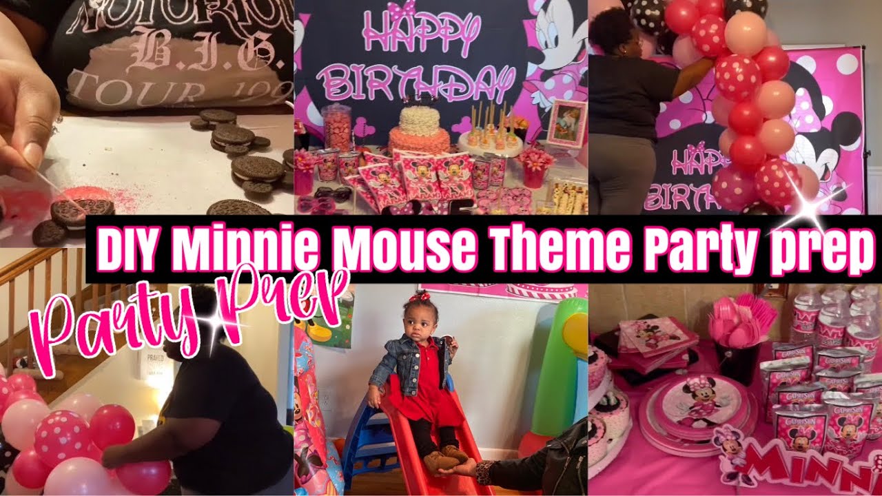 *NEW* PARTY PREP WITH ME | DIY BIRTHDAY PARTY | MINNIE MOUSE THEME ...