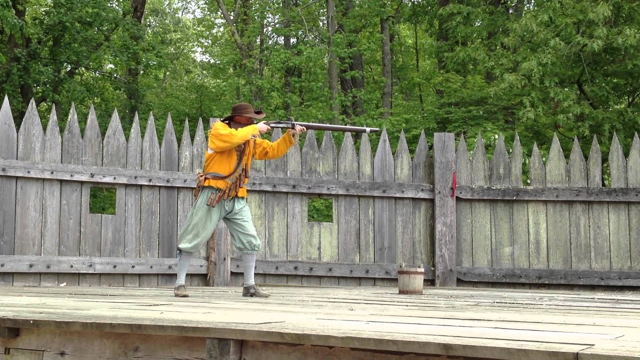 Musket Firing At Jamestown - YouTube