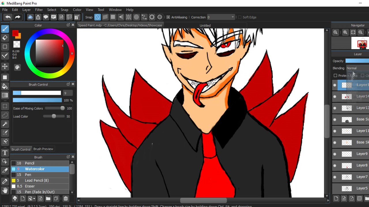 Drawing my Original Character- Speed Paint - YouTube