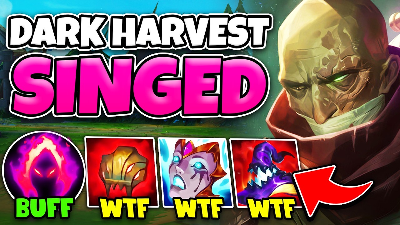 Riot decided to buff Dark Harvest and oh my god is it broken on Singed ...