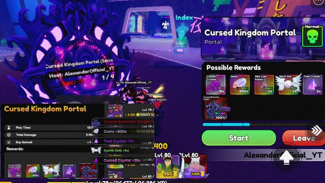 ⚛️ SOLO SECRET CURSED KINGDOM PORTAL ⚛️ SECRET CURSED BERSERKER PALADIN ...