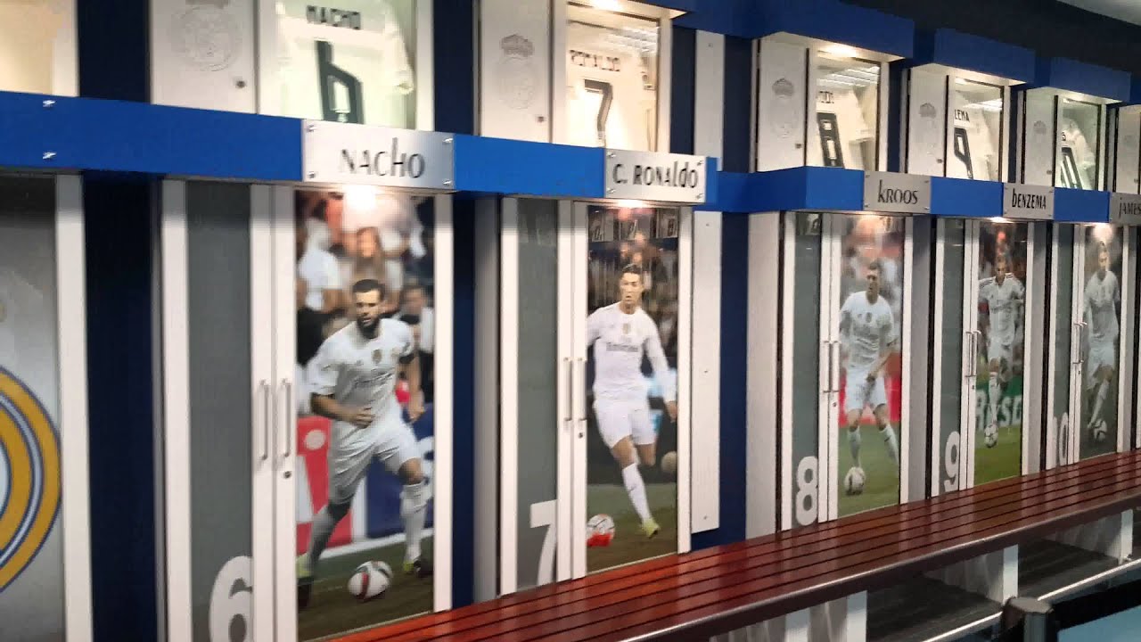 Vestuarios del Santiago Bernabeu - YouTube