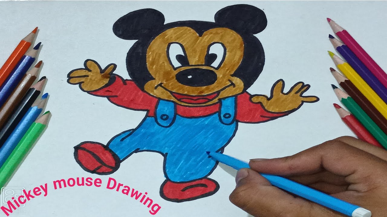 How To Draw a Mickey mouse Drawing Easy For Step By Step Good drawing ...