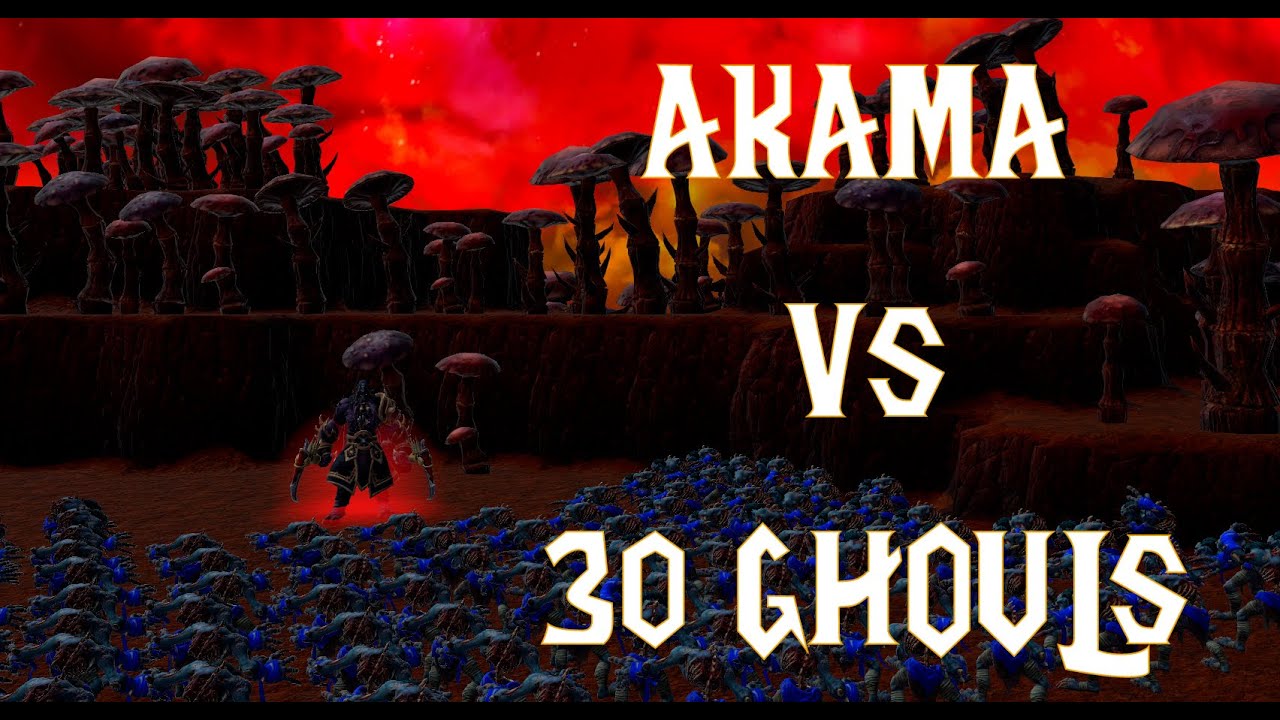 WARCRAFT 3 REFORGED - Akama vs 30 Ghouls - YouTube
