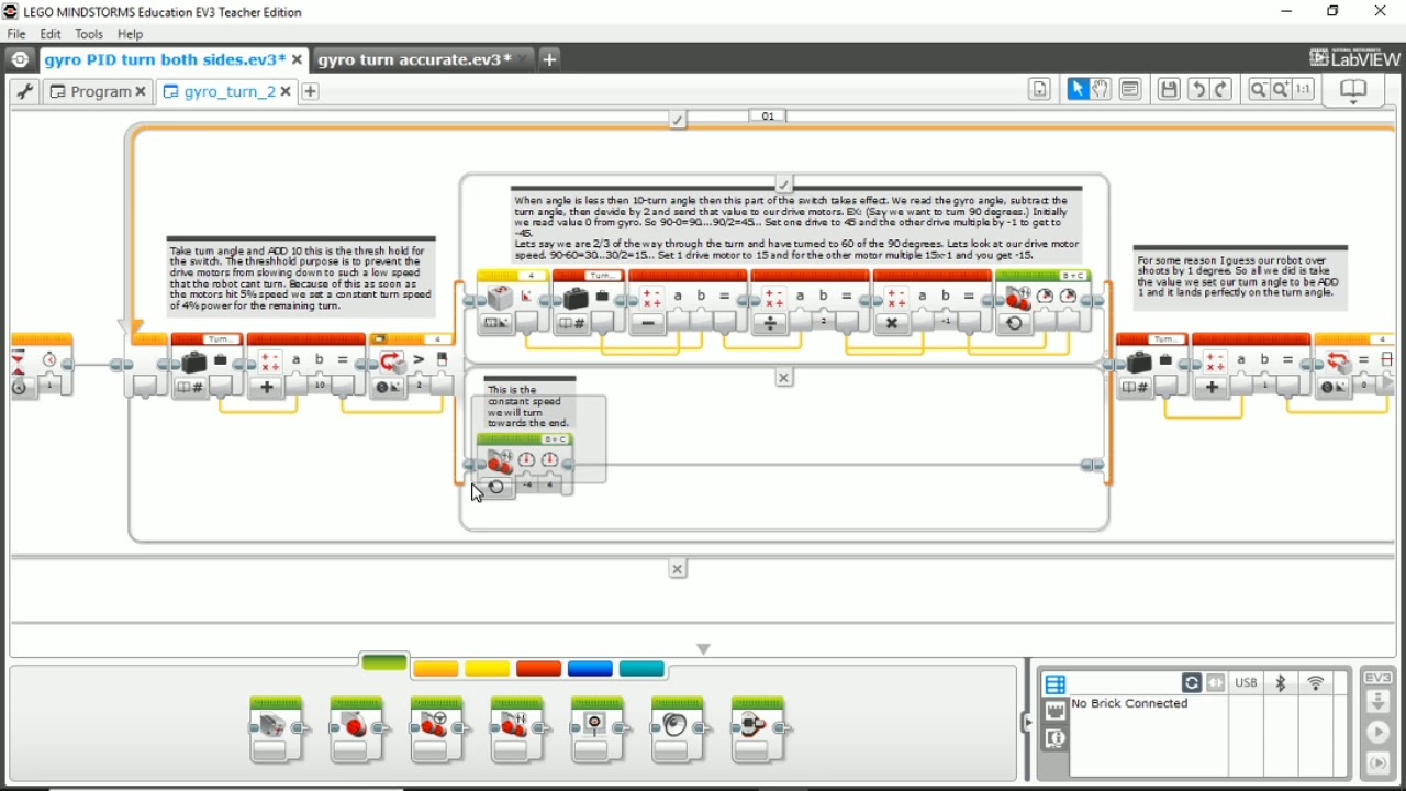 FLL Turning Accurately With The Gyro Sensor In Both Directions - YouTube