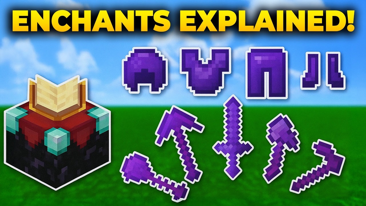 Learn Every Minecraft Enchantment In Just 5 Minutes – Part 1 - YouTube