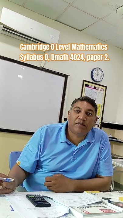 Paper 2 D Math 4024, Mathematics Syllabus D, Solutions. - YouTube