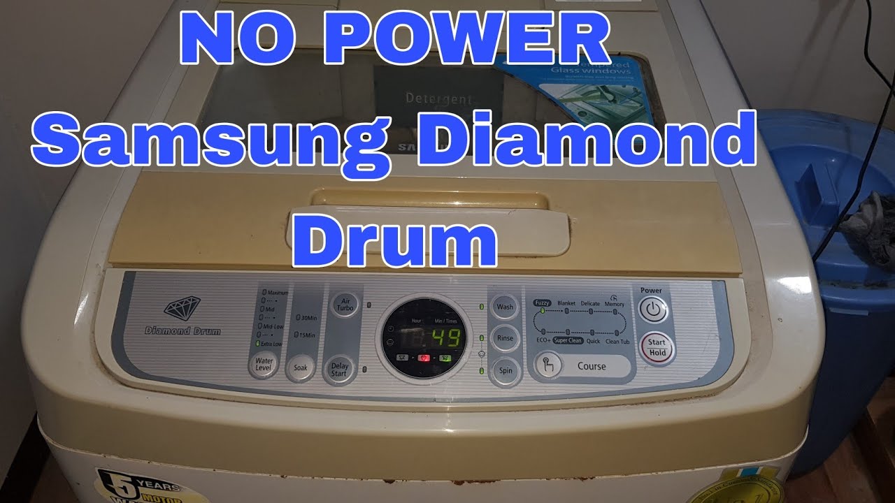 NO Power Samsung Diamond Drum - YouTube