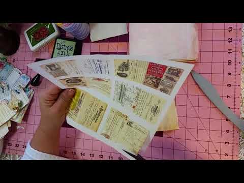 Vintage Junk Journal, Process ,Embellishment Tutorial, Pt.1 - YouTube