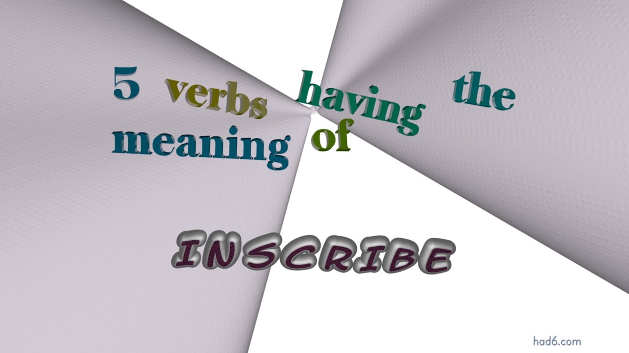 inscribe - 7 verbs which are synonym of inscribe (sentence examples ...