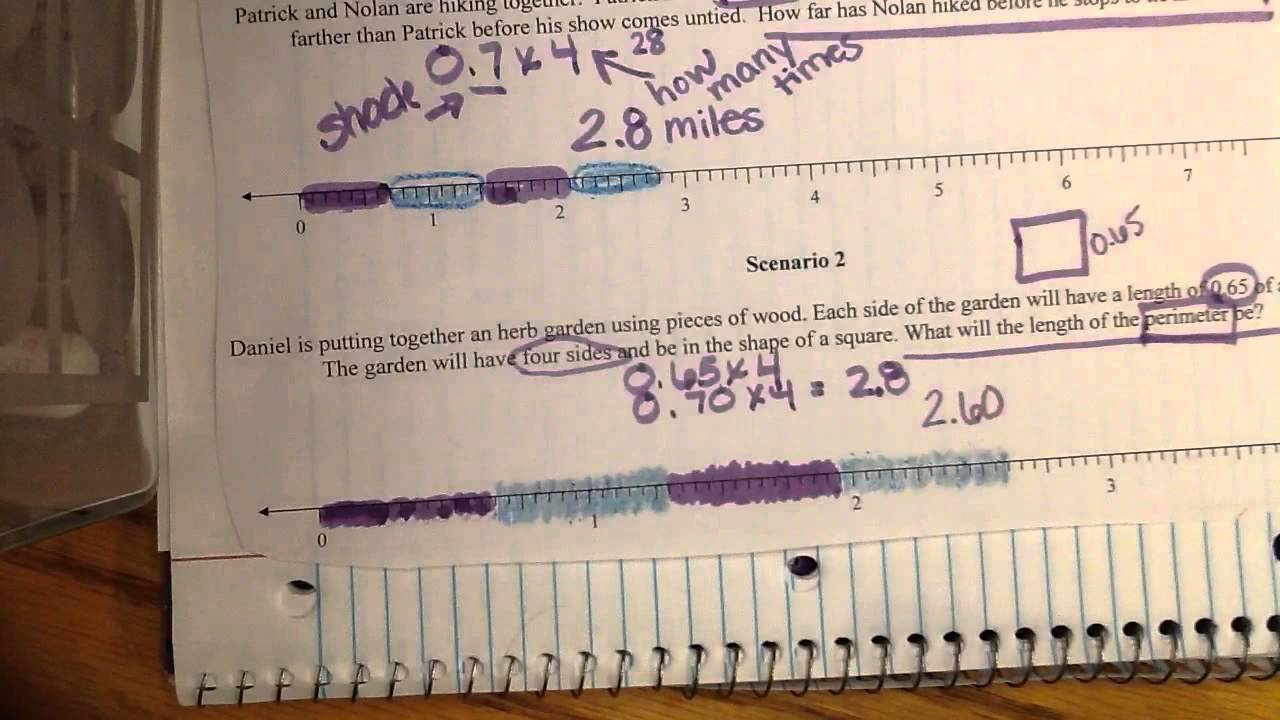 Multiplying decimals with number lines - YouTube