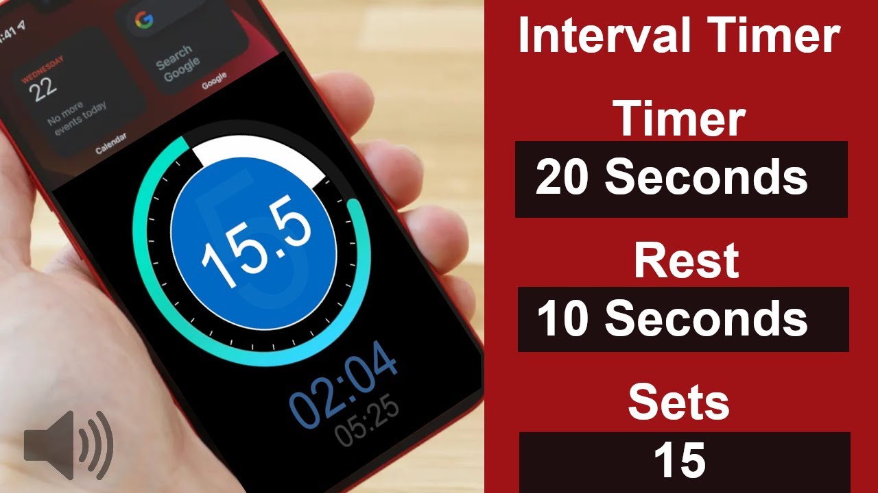 Interval Timer - 20 Seconds timer 10 Seconds rest 15 Sets HD 4K Gym Workout Fitness - YouTube