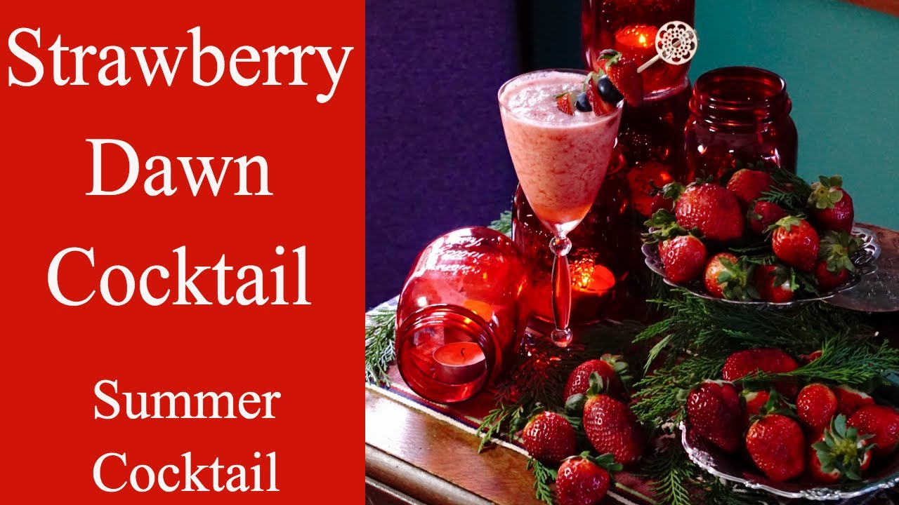 How to make a Strawberry Dawn Cocktail recipe - YouTube