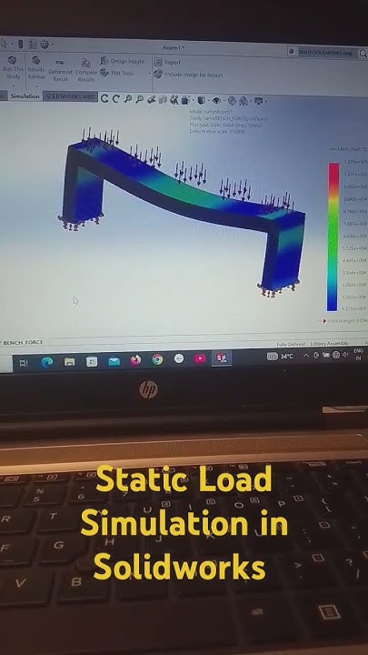 Static_Load_Simulation in Solidworks - YouTube
