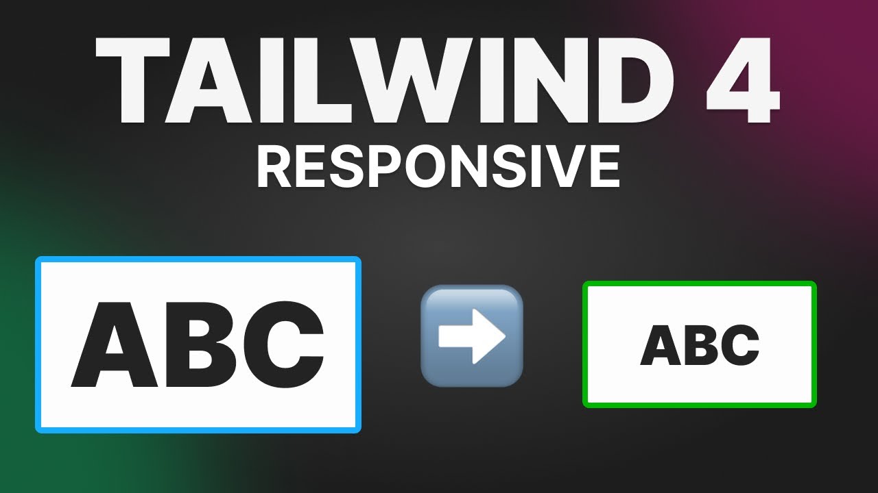 Le Responsive avec TailwindCSS v4 (Simple et pratique) - YouTube