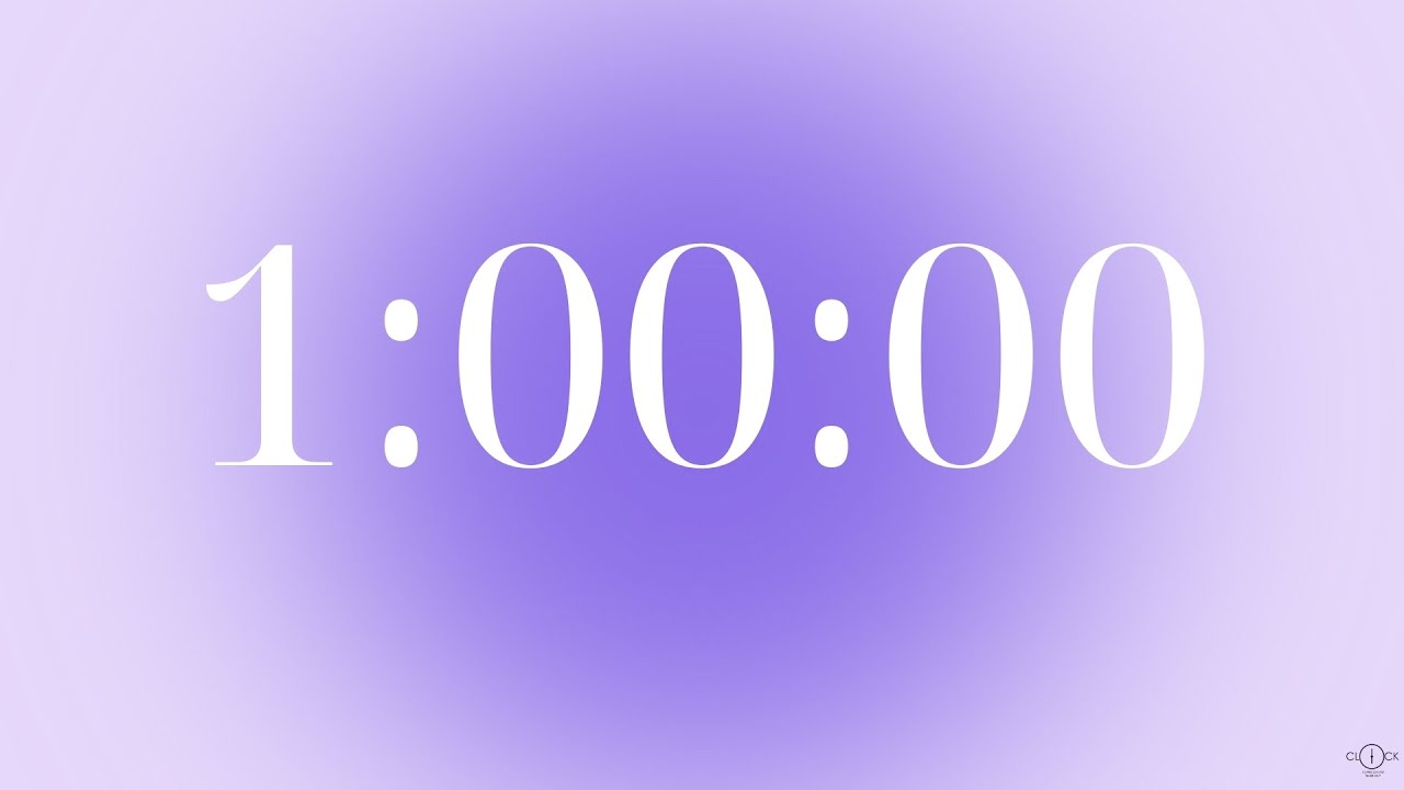 1 Hour Countdown Timer – Stay Focused for Study, Work, or Relax 💜 ...