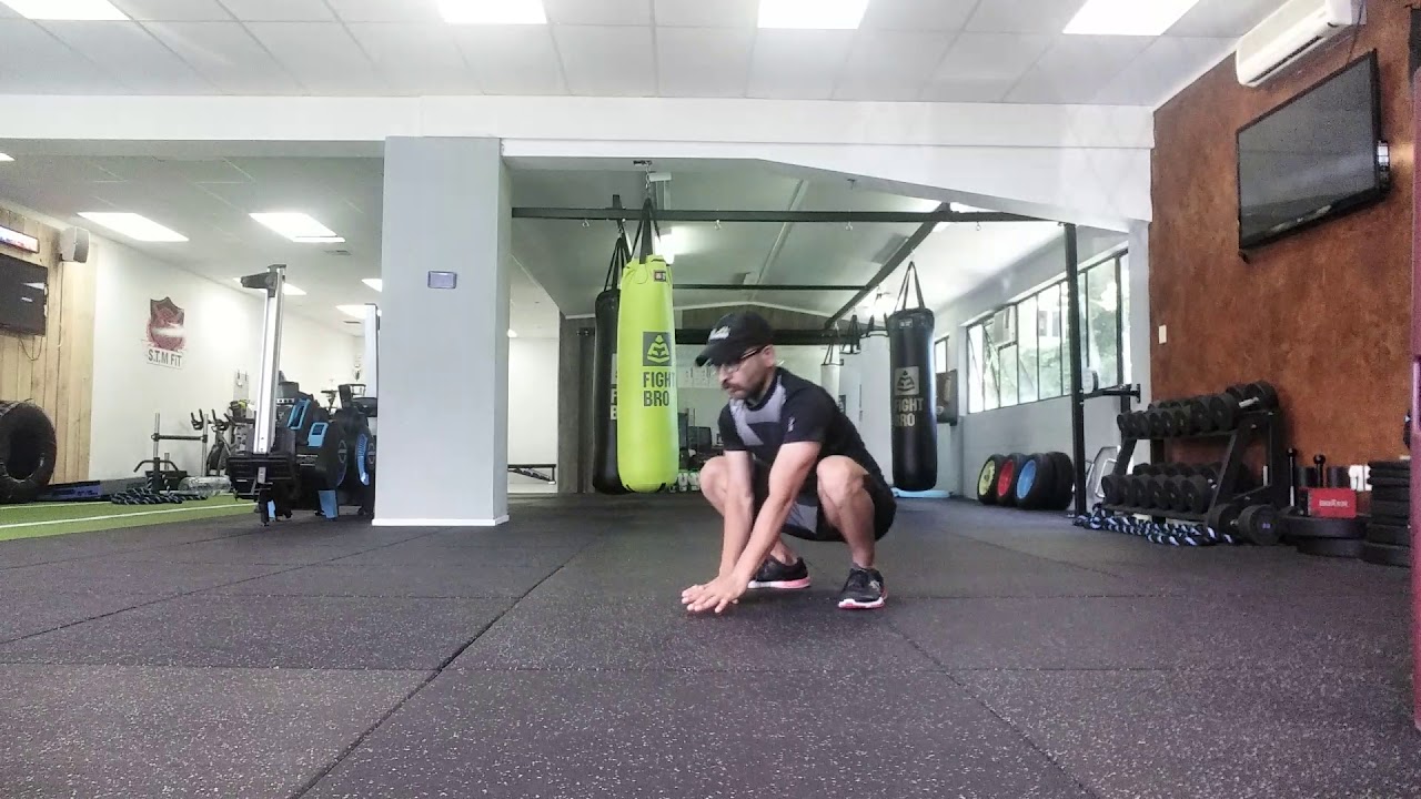 Squat with hand CRAWL - YouTube