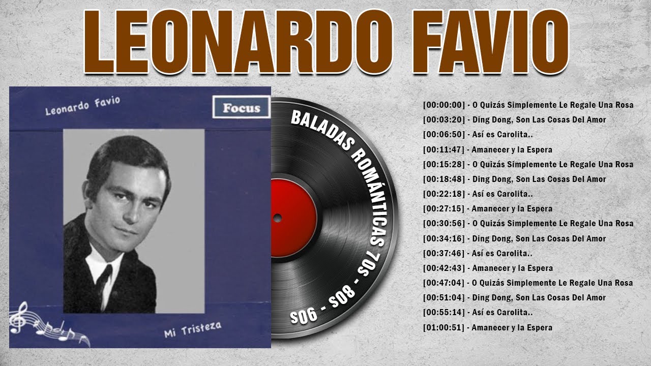 Leonardo Favio ~ Mejores Canciones 70s, 80s, 90s, ~ MIX ROMANTICOS💕 ...