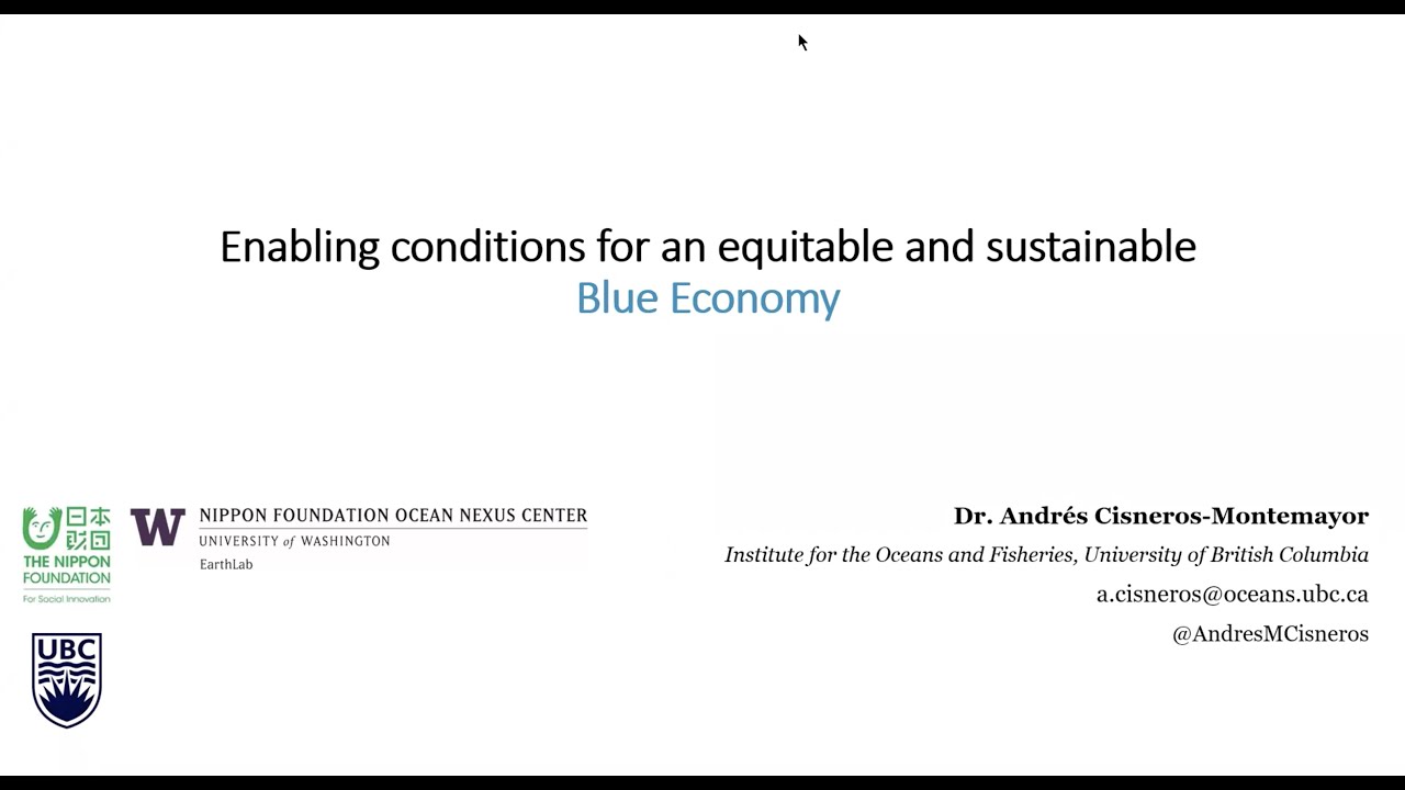 Enabling conditions for an equitable and sustainable Blue Economy - YouTube