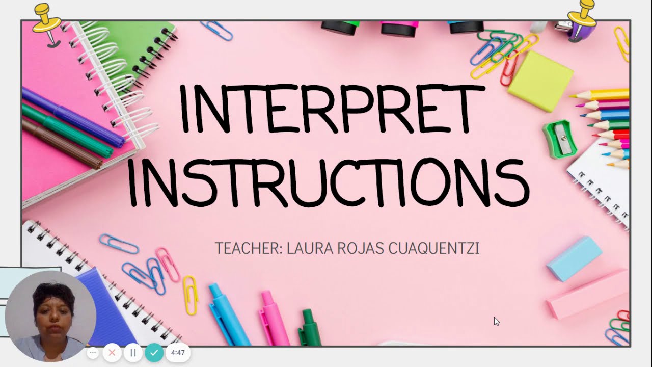INTERPRET INSTRUCTIONS 3° - YouTube