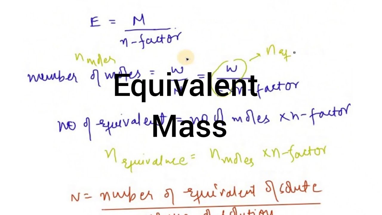 Equivalent Mass I Redox I Particles Academy - YouTube