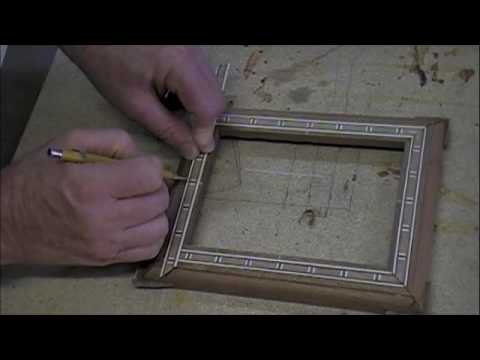 Woodworking - How to Inlay Wood into a Picture Frame - Veneer Inlay ...
