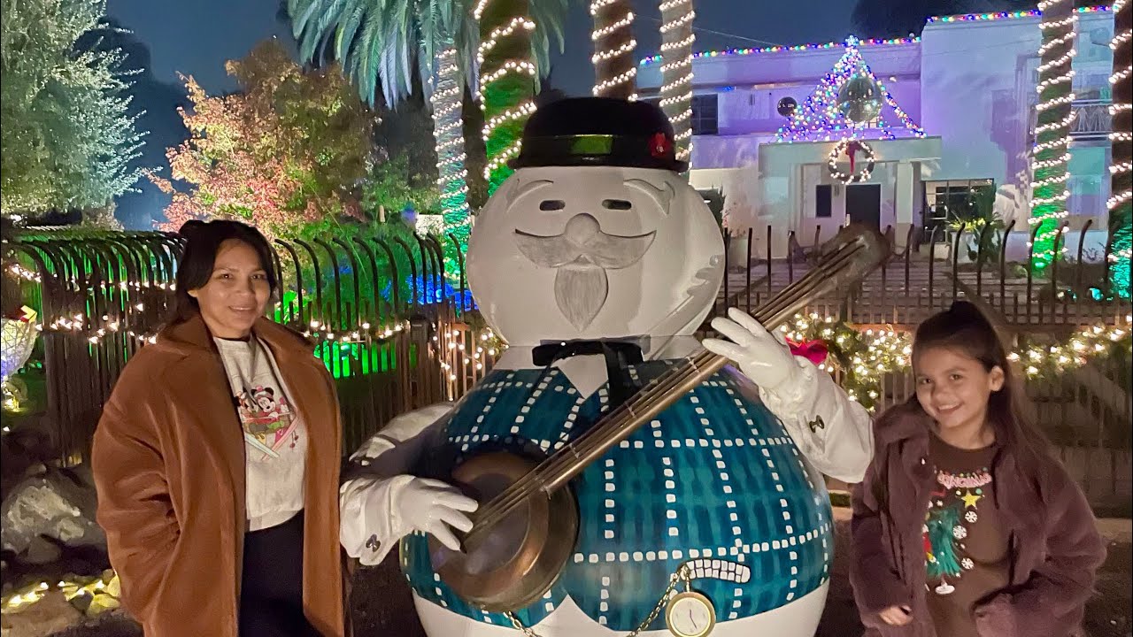 Christmas Tree Lane walk night & ELF IS HERE! - YouTube