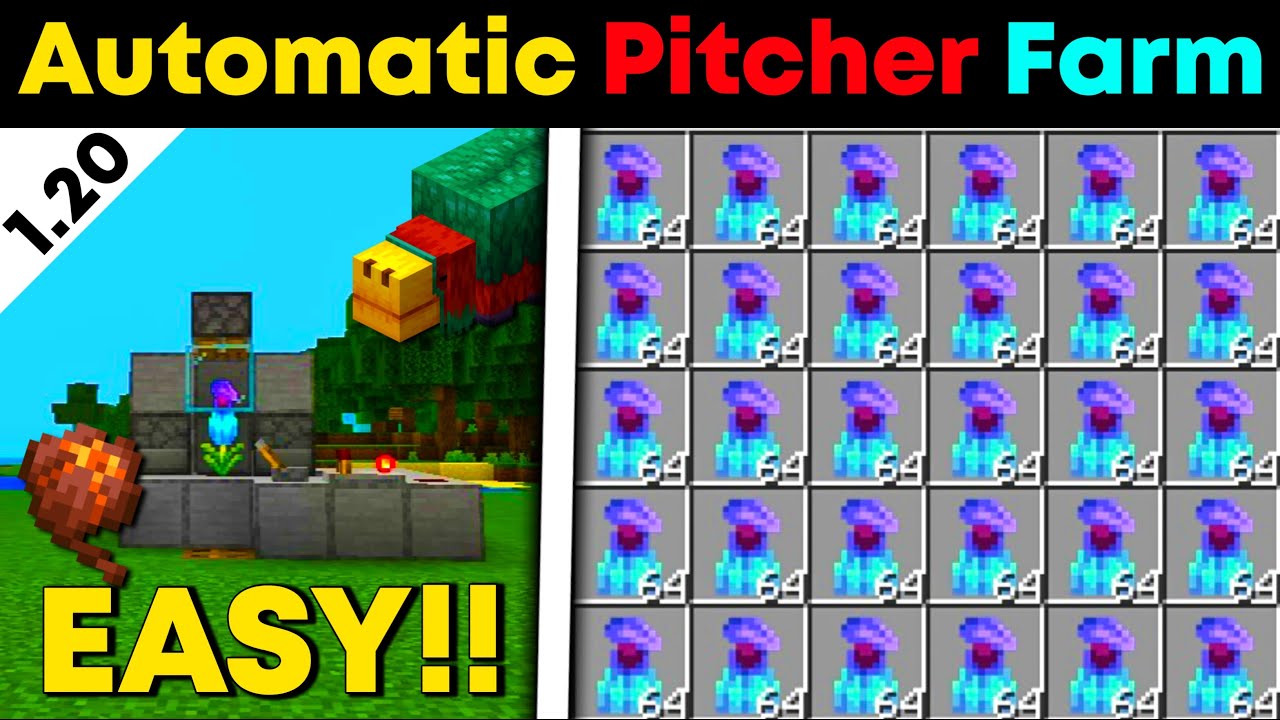 Minecraft 1.20 SIMPLE Pitcher Plant Farm | Minecraft Bedrock ...