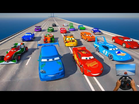 Race All Cars 2   Crazy Track   McQueen VS The King Snot Rod Boost Wingo DJ Francesco and Friends