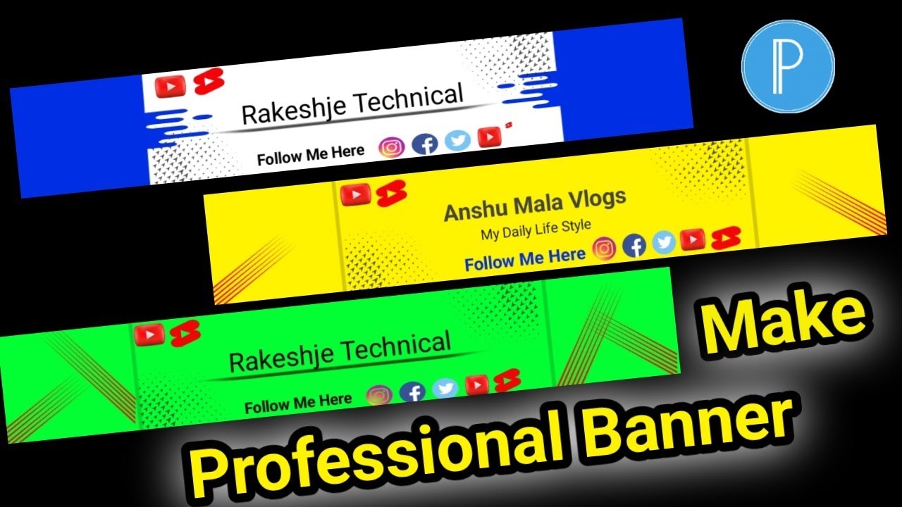 How To Make Professional Banner for youtube channel || How to make ...
