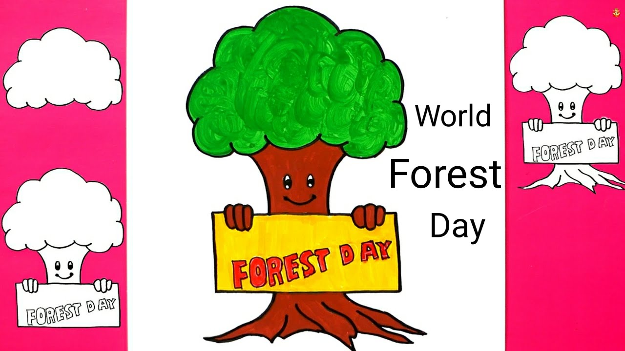 Save Forest Drawing For Kids