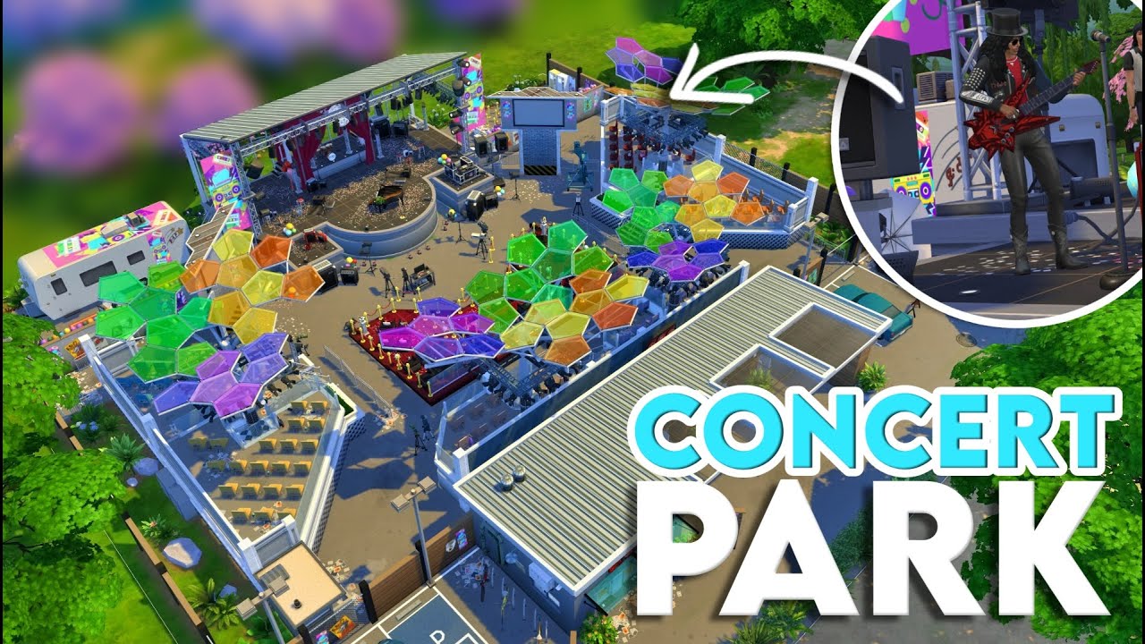I build a CONCERT STADIUM in Sims 4 |NO CC| Sims 4 speed build | Sims 4 ...