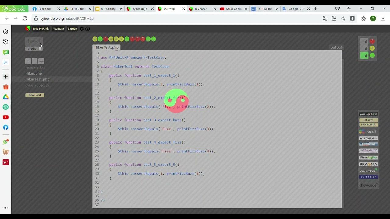 Nhóm 2 - Demo coding dojo theo TDD - YouTube