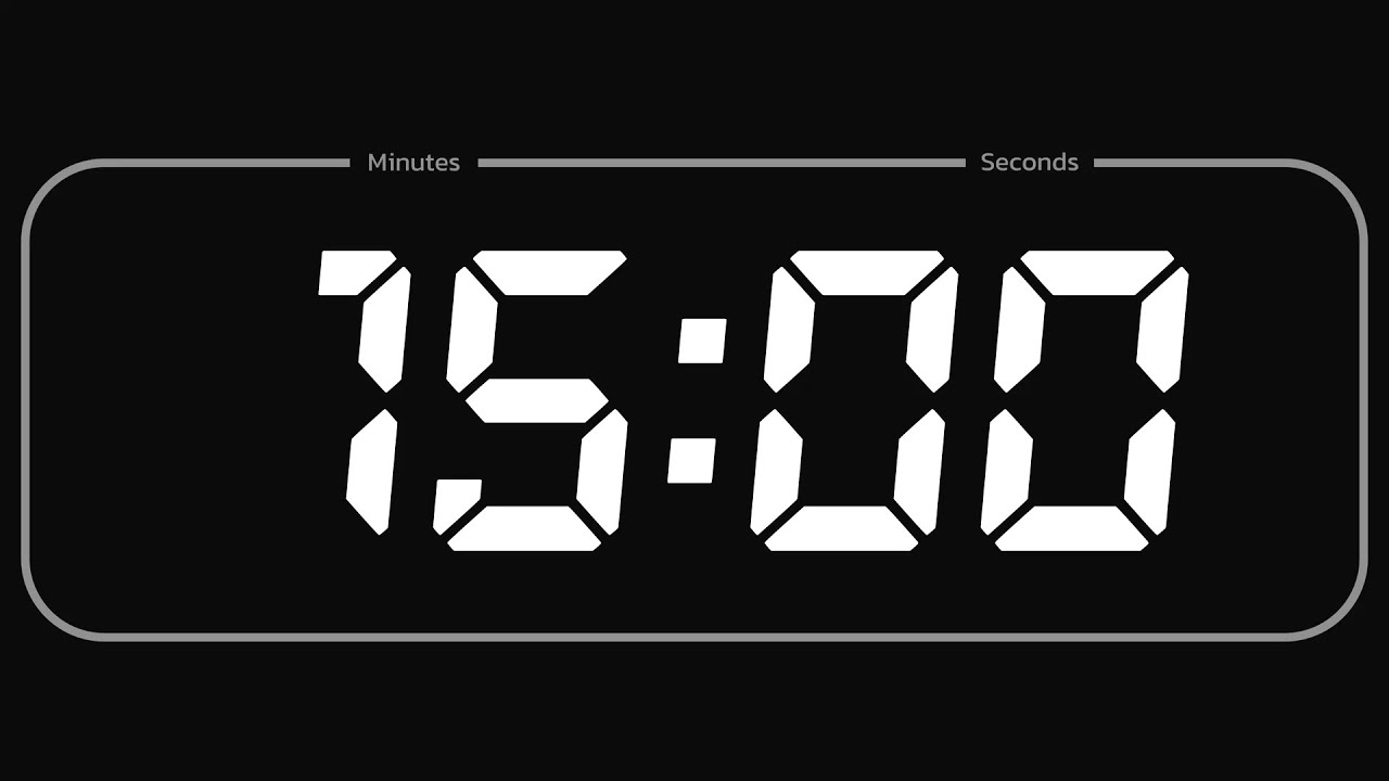 15mins digital clock countdown timer with alarm - YouTube