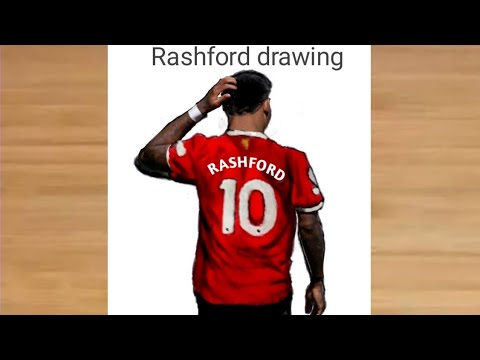 How to draw Marcus Rashford with Manchester United back Jersey || How ...
