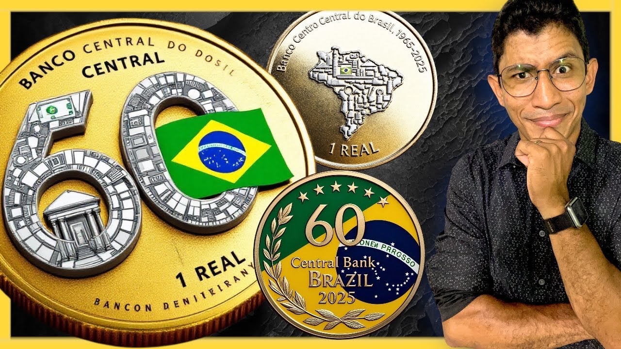 NOVA MOEDA 60 ANOS DO BANCO CENTRAL 2025 #brasil #2025 #noticias #disney #money #news # ...
