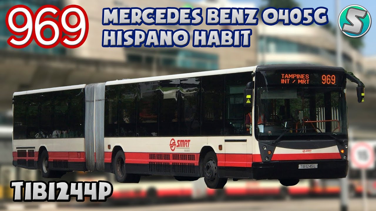 TIB1244P on 969 | SMRT Mercedes Benz O405G Hispano Habit - YouTube