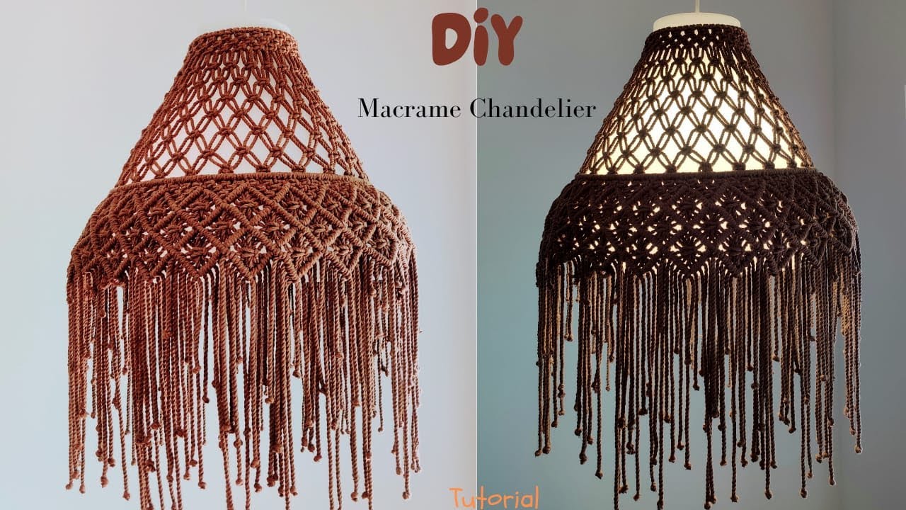 DIY Macrame Chandelier | Step by Step Tutorial | How to Make | Easy ...