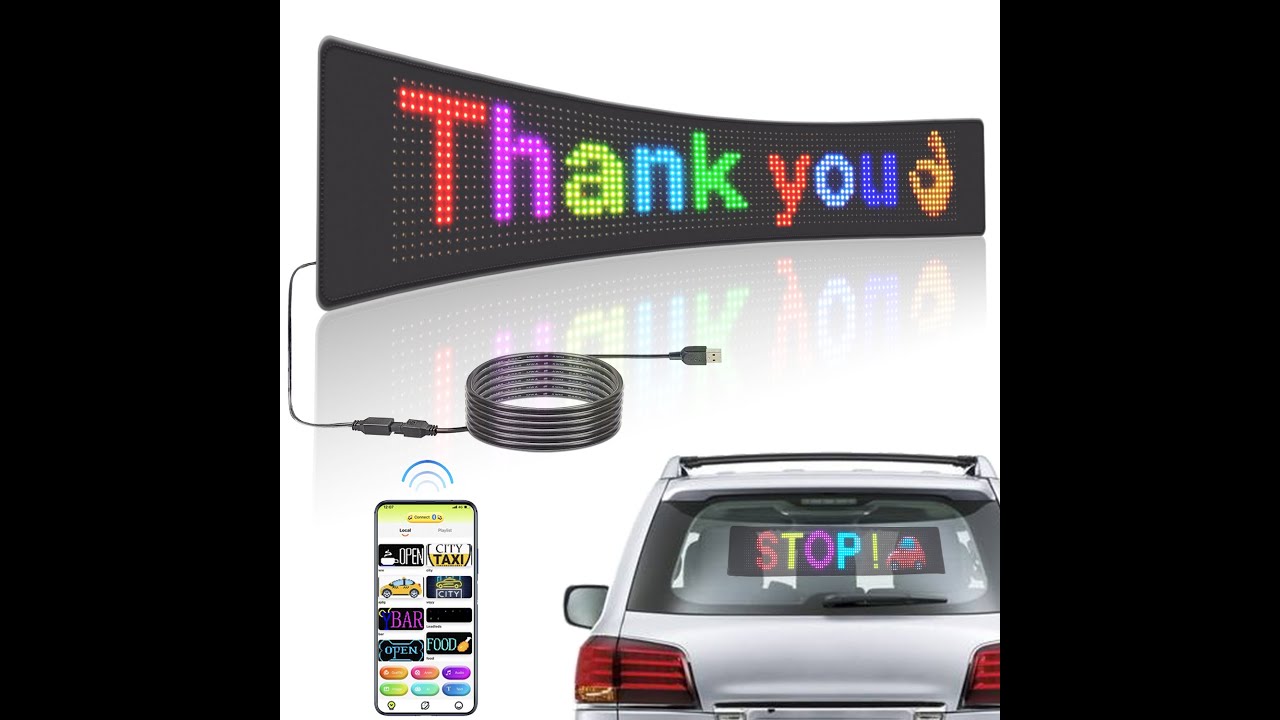 Programmable Scrolling LED Sign Flexible LED Matrix Panel - YouTube
