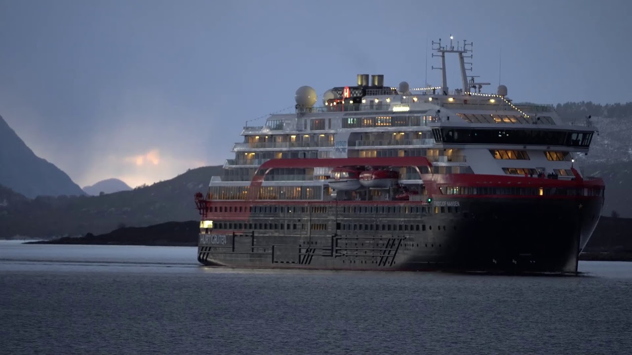 MS Fridtjof Nansen Leaving Kleven Yard Ulsteinvik - YouTube