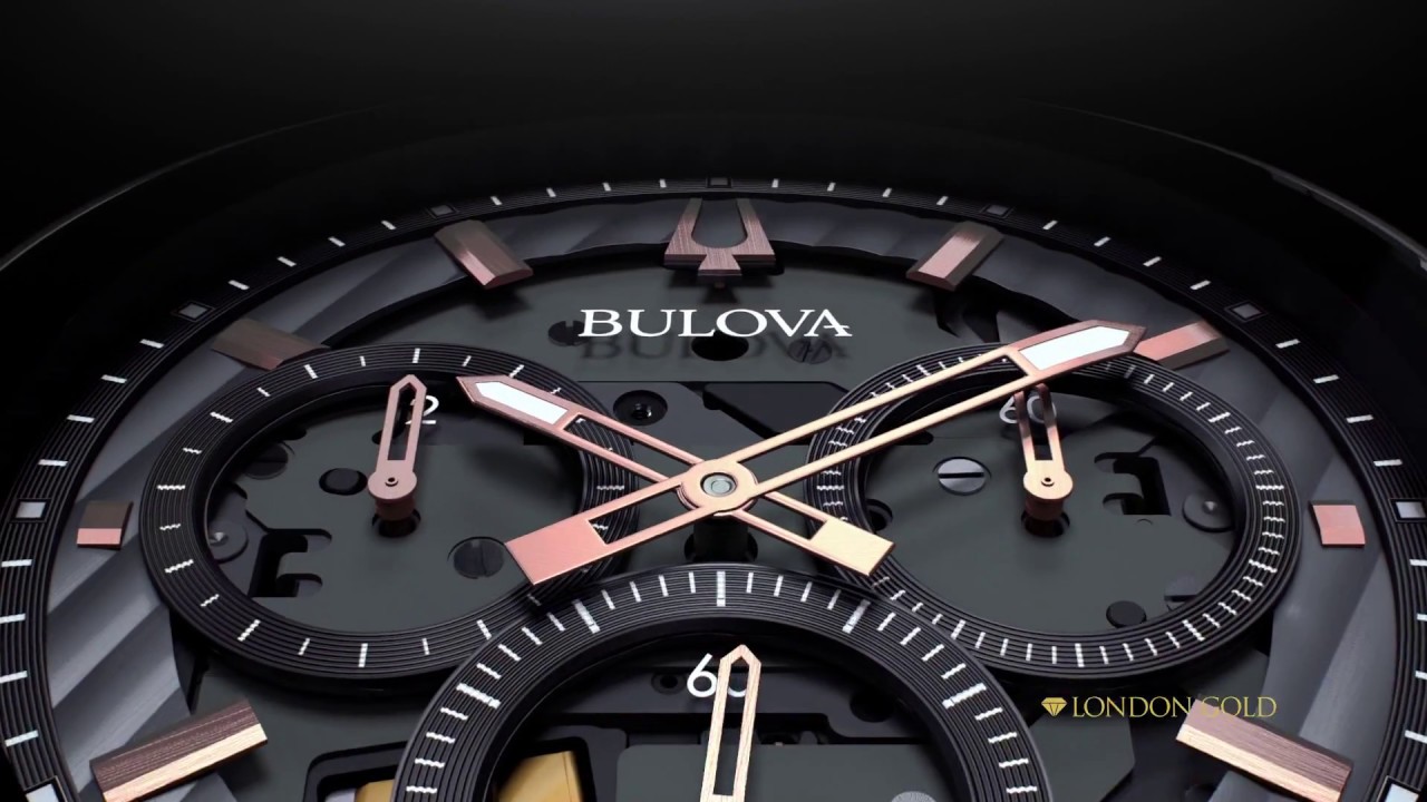 Bulova Curved Chronograph Movement Watch - YouTube